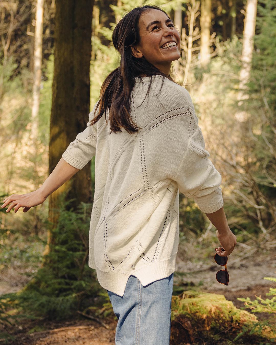 Palm Organic Oversized Knitted Jumper Off White – Passenger